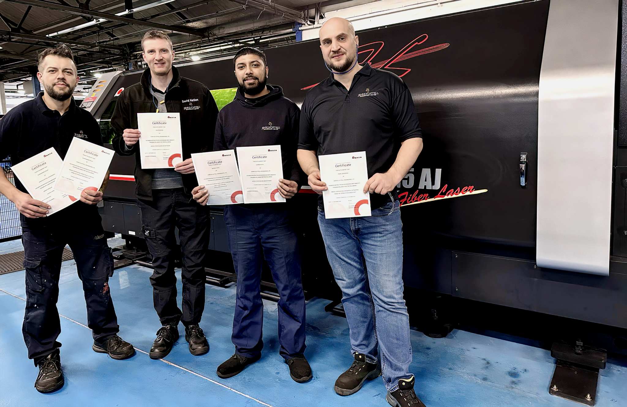 FABRICATION TEAM COMPLETE AMADA LASER TRAINING - Sheet Metal Industries