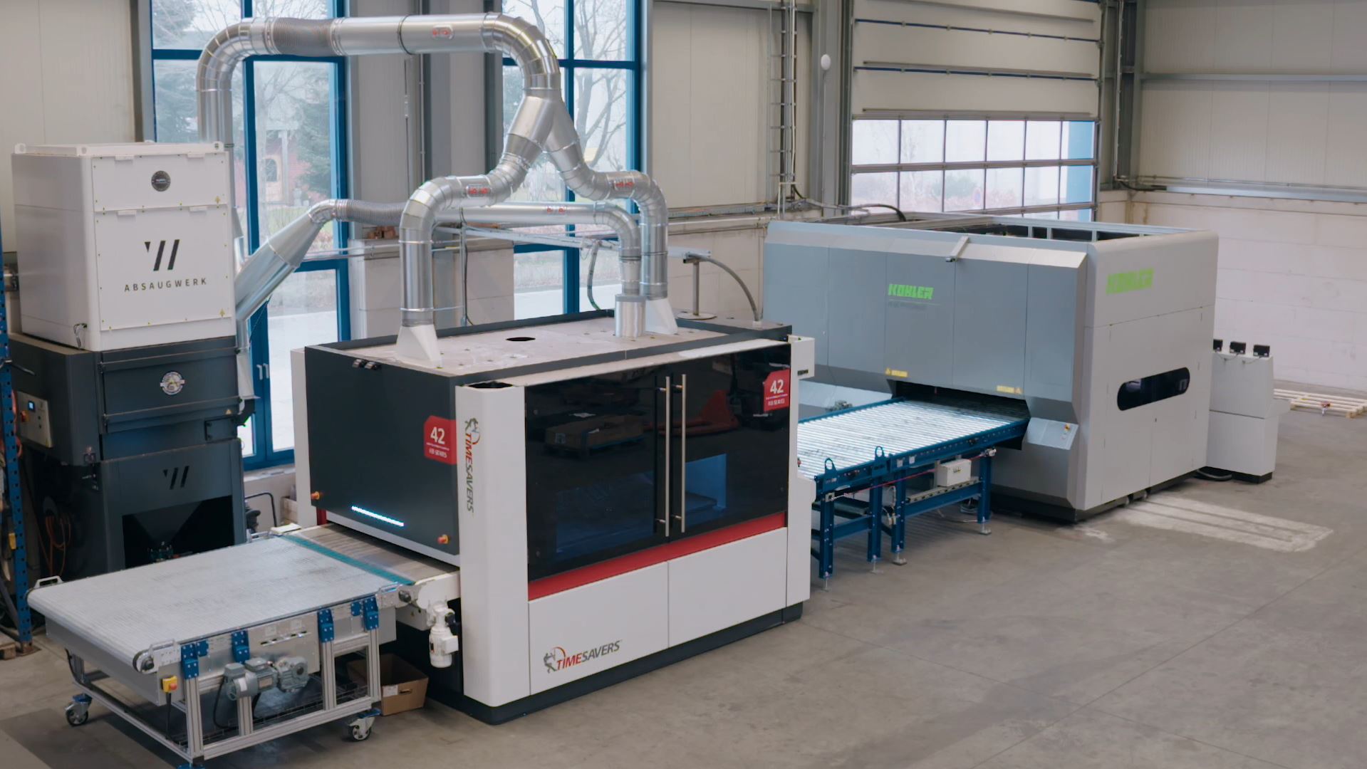 DEBURRING AND PART LEVELLING MACHINE IN LINE AT SUER STAHLTECHNIK ...